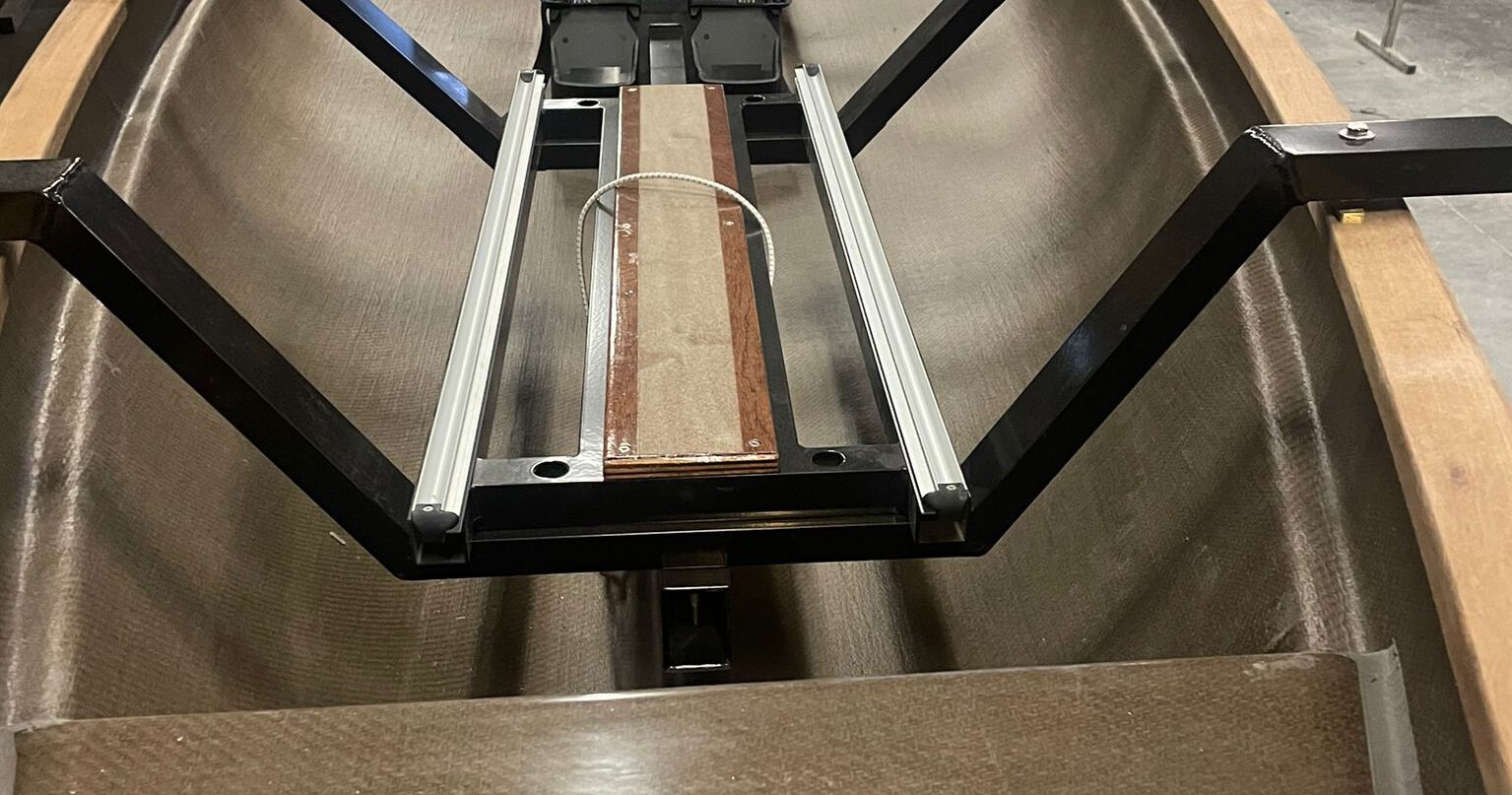 Flax fiber boat hull, removable rowing place | Baumgarten Bootsbau